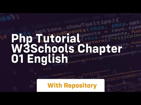 Php tutorial w3schools chapter 01 english