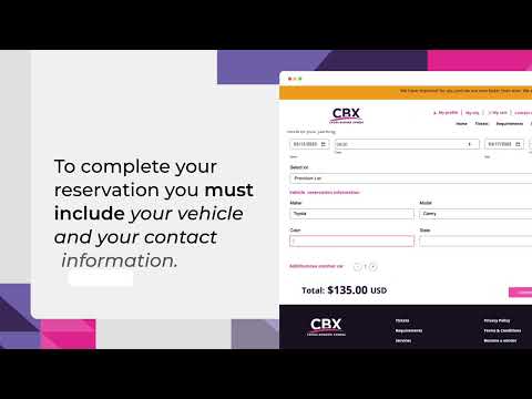 How to make a parking reservation in CBX | Cross Border Xpress