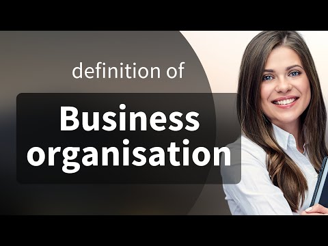 Business organisation | what is BUSINESS ORGANISATION definition