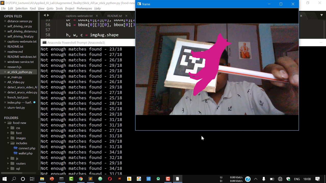Augmented Reality using Python | 2D & 3D Object Plotting #python #ar