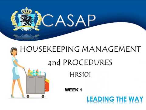 HRS101 W1 HOUSEKEEPING MANAGEMENT AND PROCEDURES/sep.1/ppt
