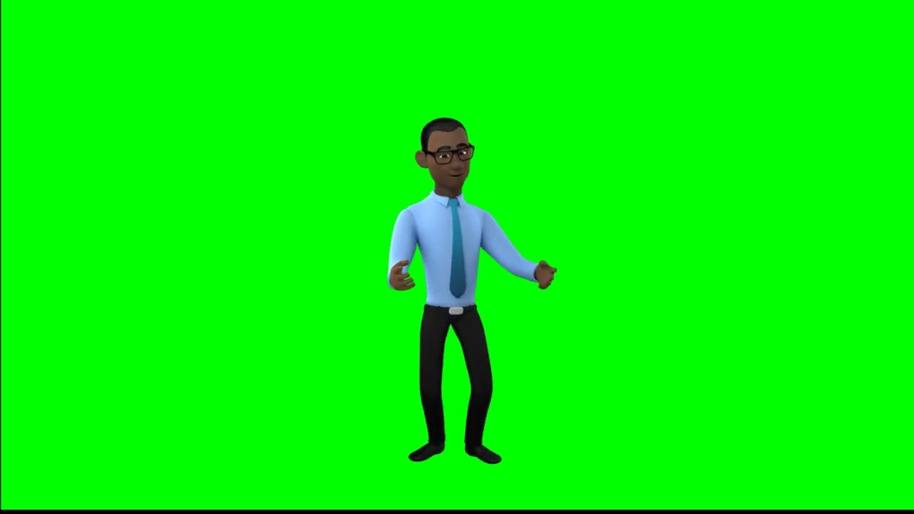 Green Screen Businessman cartoon Character | Copyright free video | cartoon actor। Animation Studio