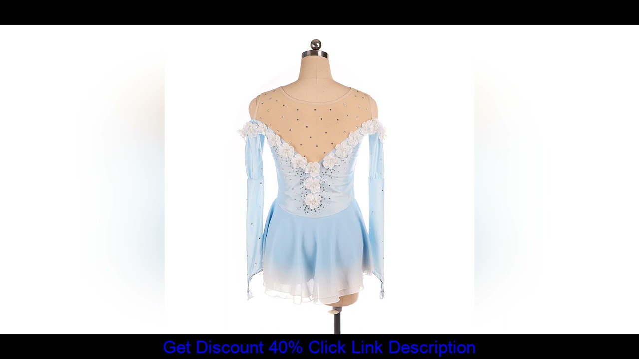 Review Nasinaya Figure Skating Dress Light Blue Color Customized Competition Ice Skating Skirt For