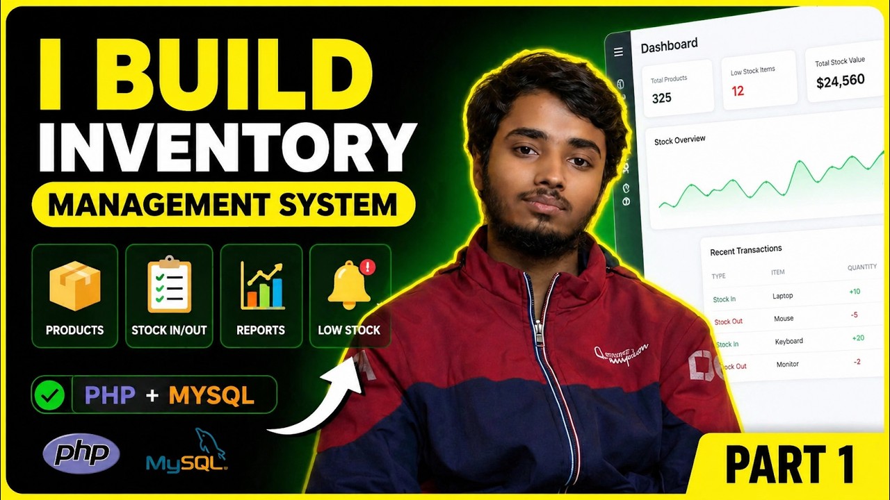 Build Inventory Management System in PHP & MySQL (Step-by-Step) | Part 1