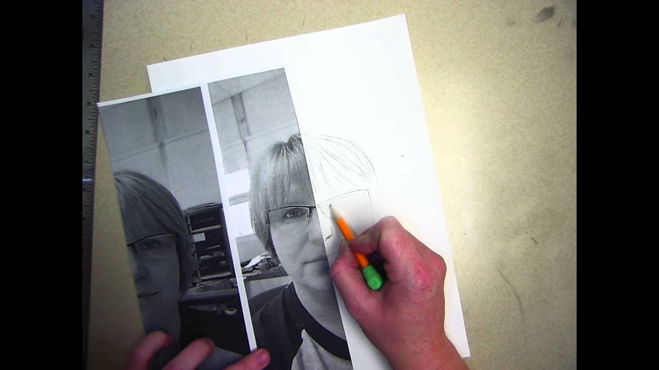 Half face self portrait