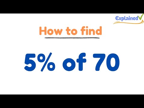 How to find 5% of 70 (Five Percent of Seventy)