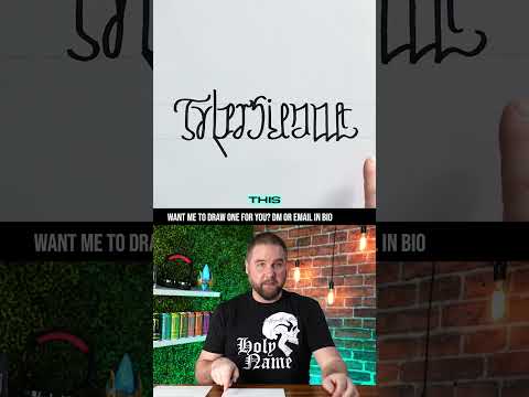 [Ep. 1525] What names should I draw next? Tyler, Sienna & Mercedes Tattoo By Mr. Upsidedown #shorts