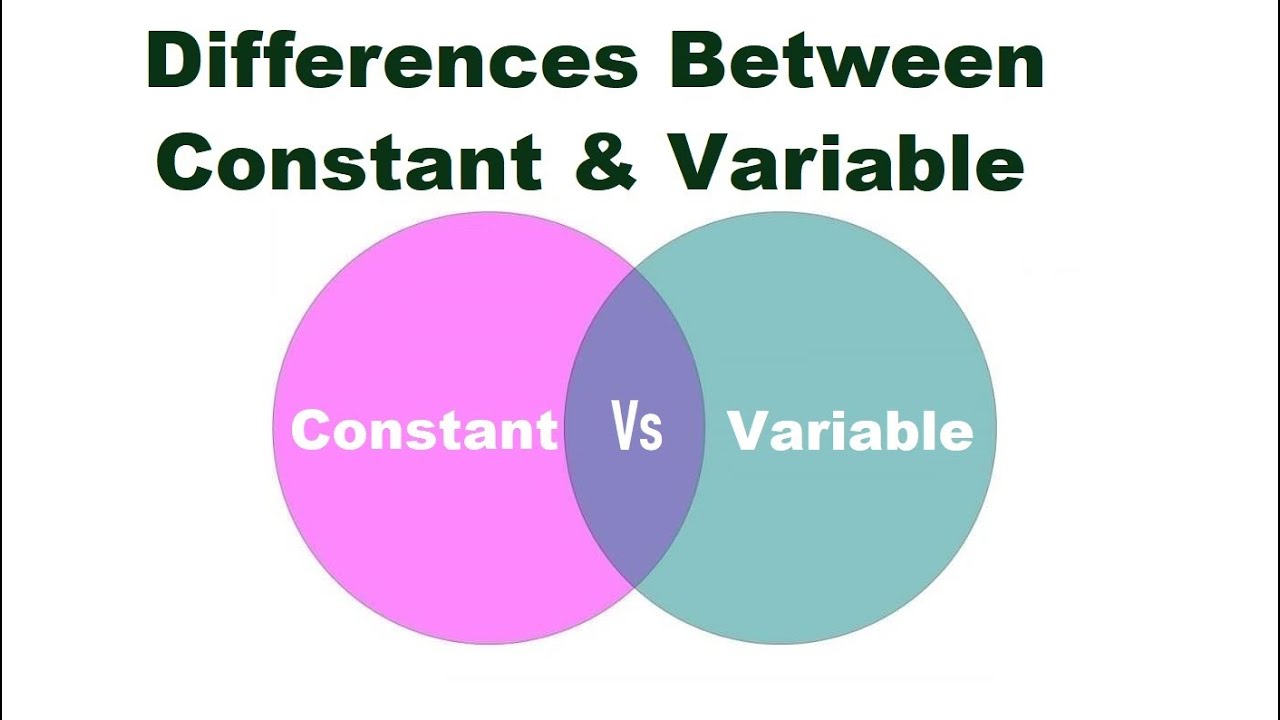 difference between constant and variable - Youtube