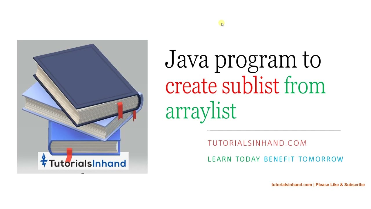java program to create sublist from arraylist