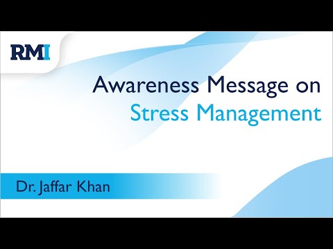 Dr. Muhammad Jaffar Khan | Awareness Message on Stress Management | Rehman Medical Institute |