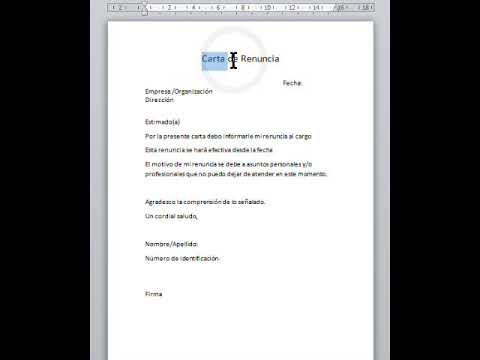Carta de Renuncia Voluntaria