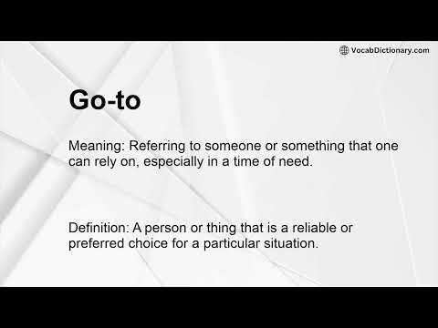 Go-to Meaning