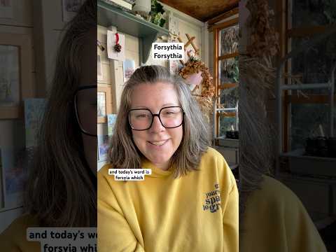 This is how to remember the botanical name for forsythia! #botanicalname #forsythia