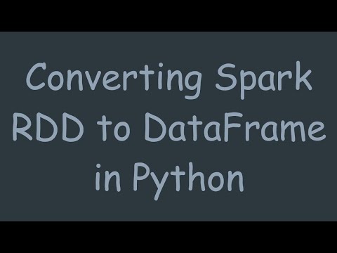 Converting Spark RDD to DataFrame in Python
