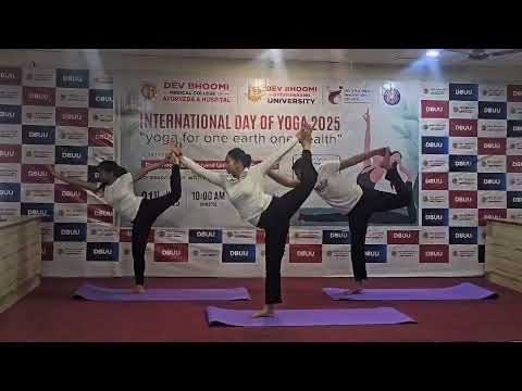 matsyendrasana natarajasana Ek pad skandasana #internationalyogaday #dbuu #college #yog #2025 🧘♀️