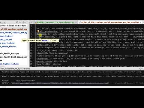 Reddit Bot Collect Threads Comments Save To File - Completed