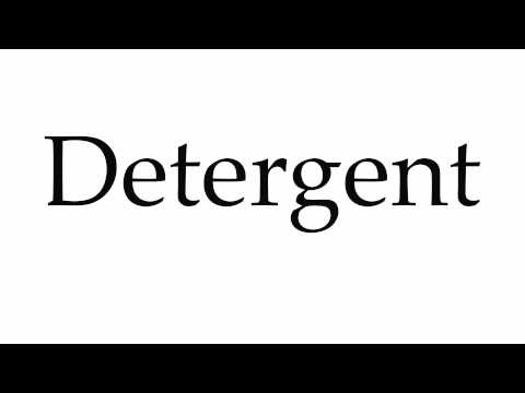 How to Pronounce Detergent