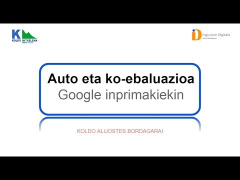 Auto eta ko-ebaluazioa Google inprimakiekin