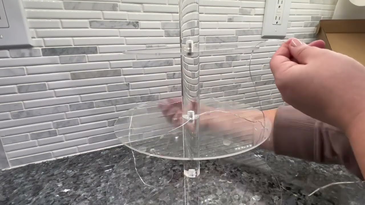 4 Tier Acrylic Cupcake Stand with Lights on Amazon, demo and review!