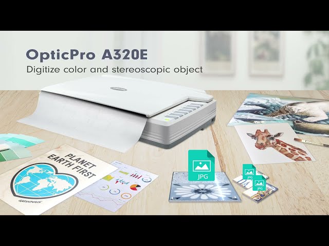 A3 Flatbed Scanner - Plustek OpticPro A320E - A3 CCD Flatbed Scanner ...