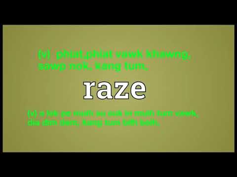 raze meaning explaining in English Ngawn Dictionary