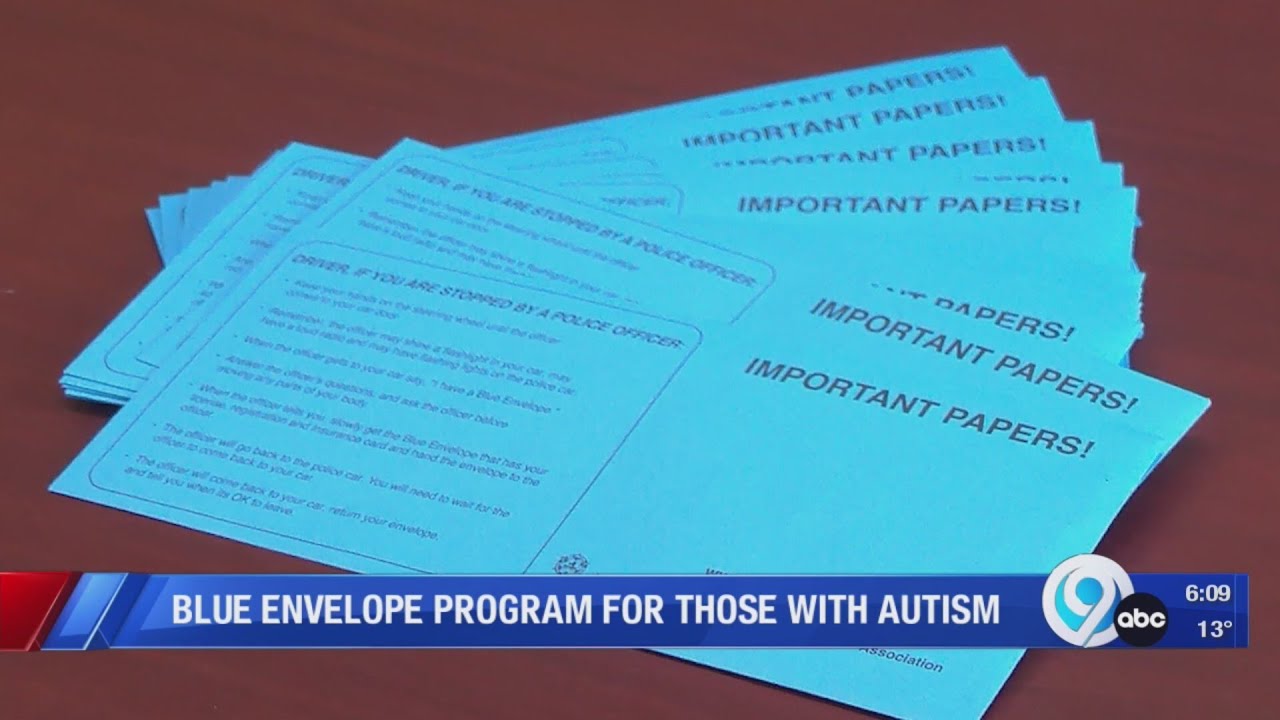 Blue envelope program for those with autism