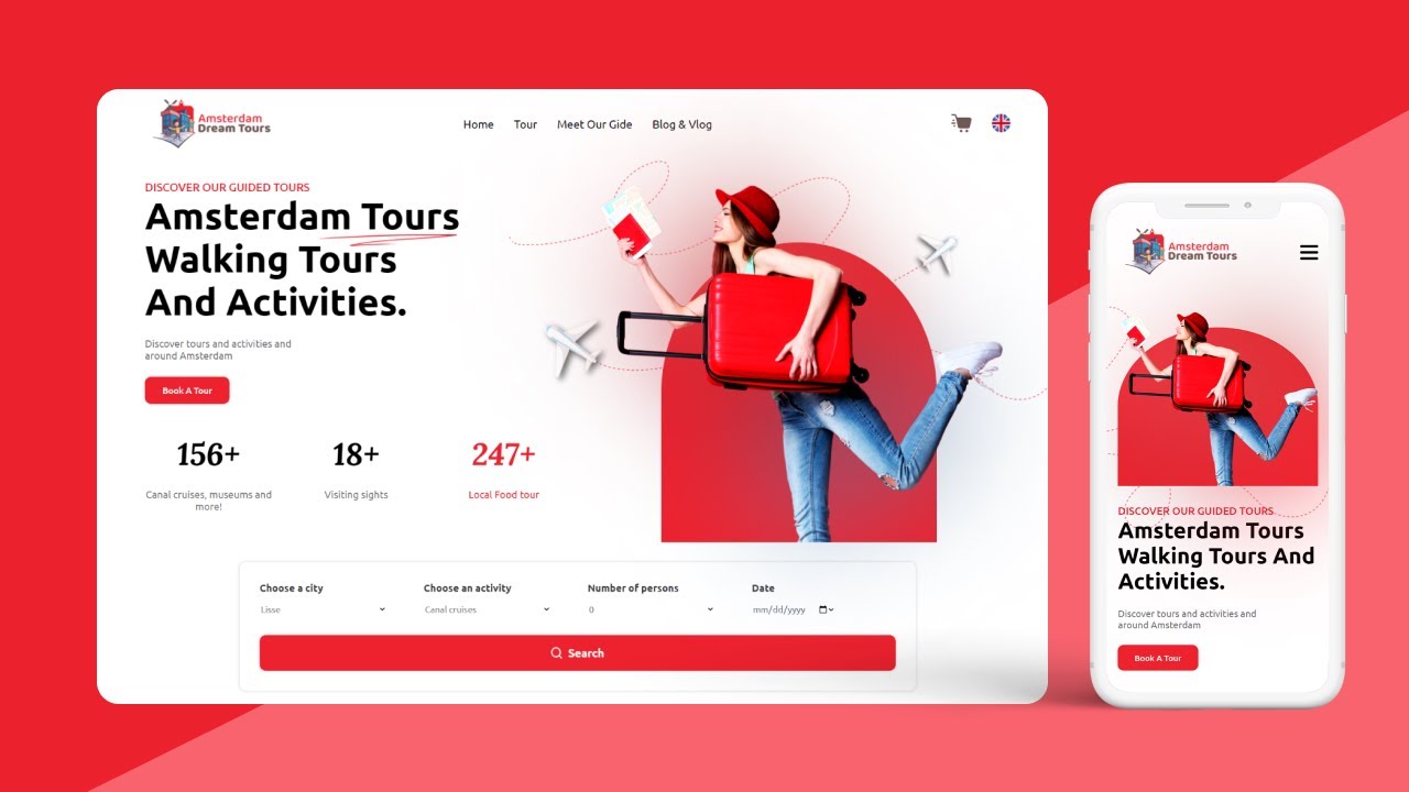 Create a Tour Guide Business Landing Page with HTML, CSS & JS: A Complete Tutorial