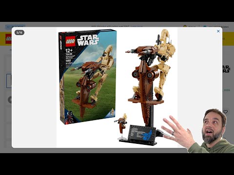 LEGO Star Wars Battle Droid with STAP first impressions! Large action figure size 75428