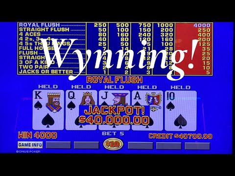 Wynning! $68,250 in Handpays. High Limit Video Poker, VLOG 47.
