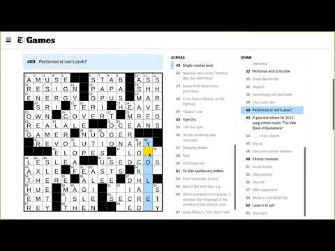 NYT Crossword Solve 2021-09-29 Wednesday