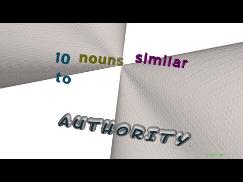 authority - 13 nouns synonym of authority (sentence examples)