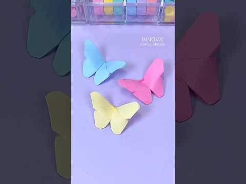 Manualidades con papel / Mariposas de papel #diy #manualidades #youtubeshorts #papercraft #craft