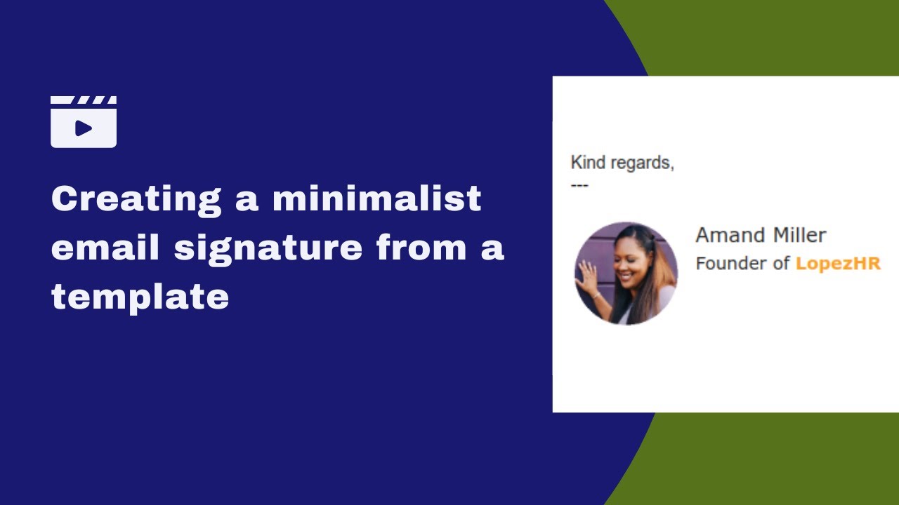 How to create a minimalist email signature from a template