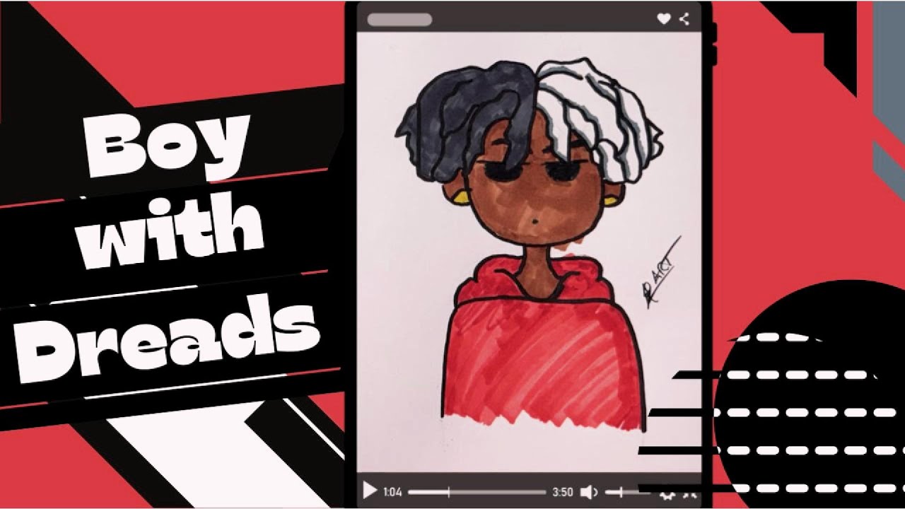 How to Draw a Cartoon Boy with Dreads | Easy Step-by-Step Art Tutorial ✏️🎨