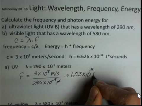 Light, Wavelength, Frequency, Energy, UV and Yellow Light