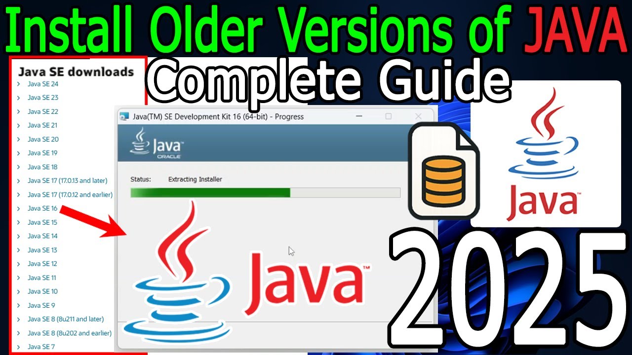 How to Install Older versions of Java on Windows 11 [ 2025 Update ] Java Archives | JAVA Developers