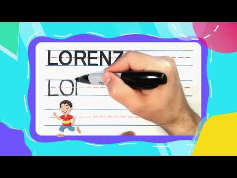 How To Write LORENZO | Write With Me! -- FOR KIDS