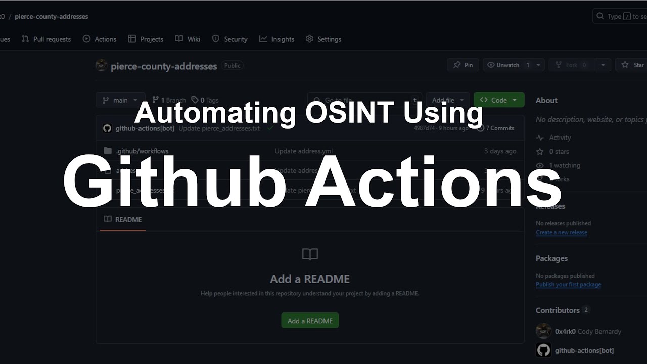 Using Github Actions for OSINT Collection