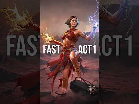 Sorceress Leveling in Path of Exile 2, Act One build optimized #poe2 #poe2sorceress #poe2leveling