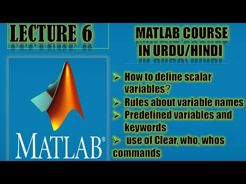 How to define scalar variable in MATLAB|what are rules for variable name| MATLAB Course(Lecture 6)