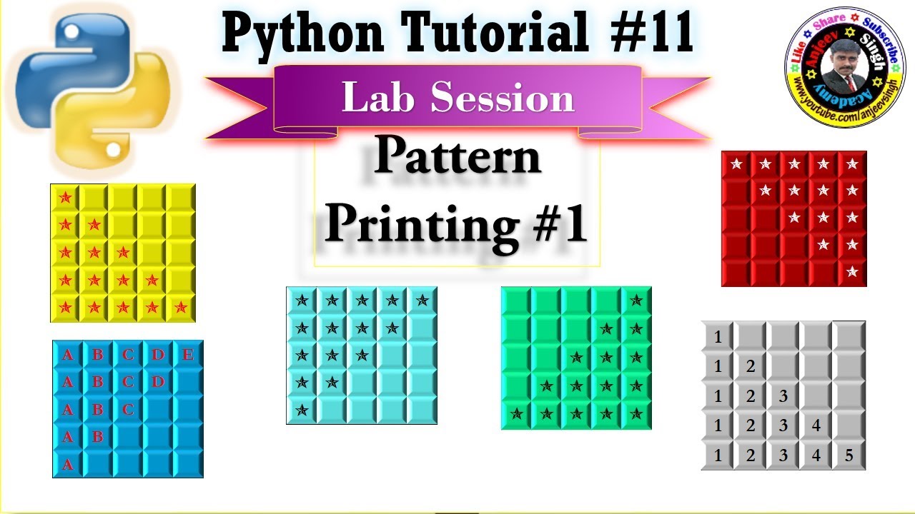 Pattern Printing #1 | Python Tutorial #11 | Loop | Nested Loop