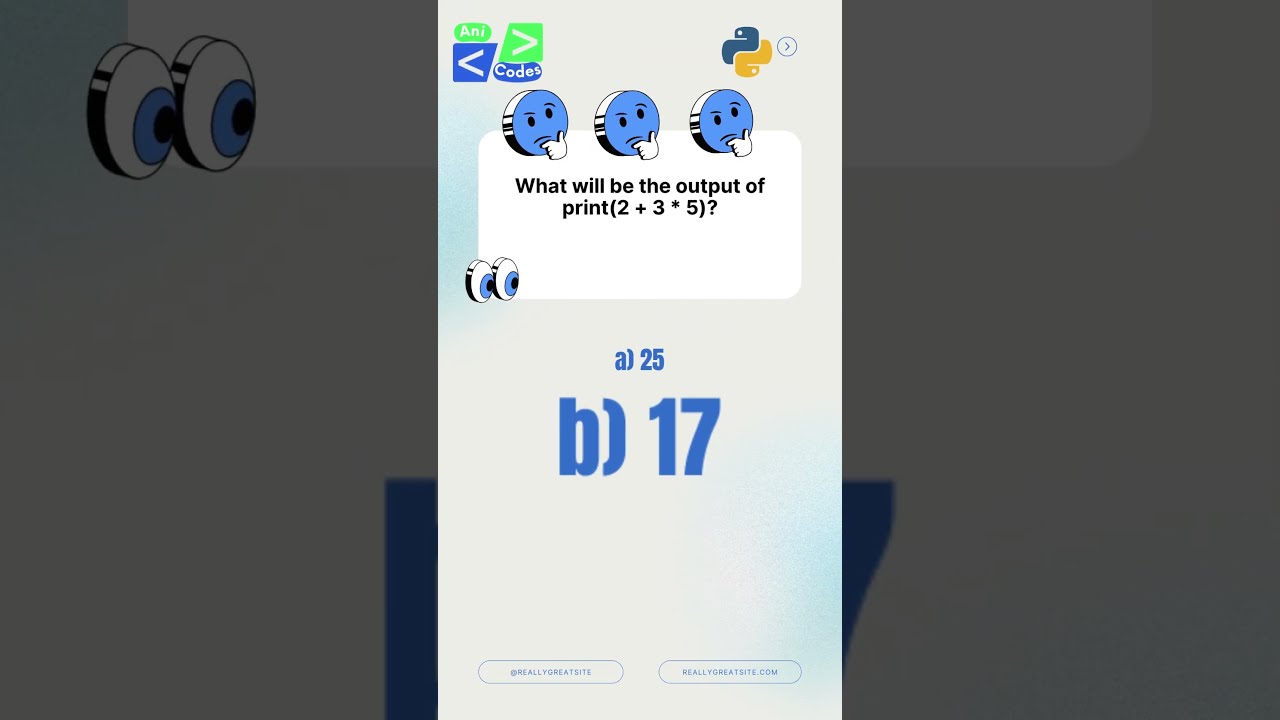 Q1 | Python Code Output Challenge: Can You Predict the Output? | Python Programming Quiz