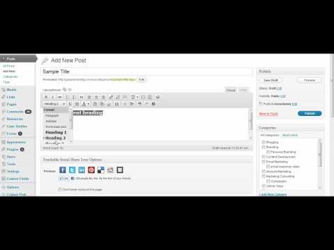 How to Create and Edit a Wordpress Blog Post
