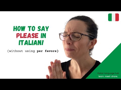How to say please in Italian