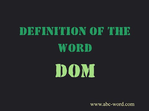 Definition of the word "Dom"