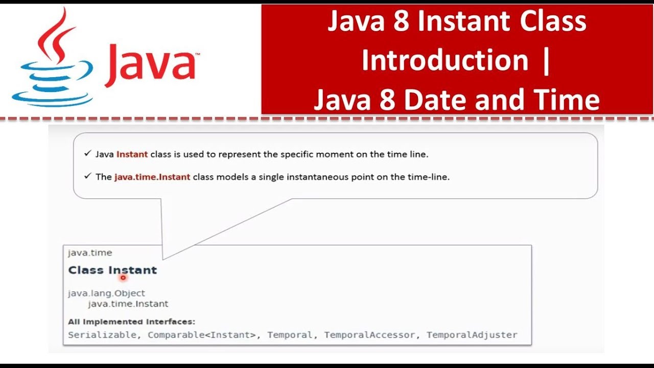 Java 8 Instant Class Introduction | Java 8 Date and Time | Java Date and Time
