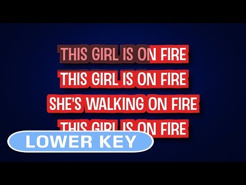 Alicia Keys - Girl On Fire | Karaoke Lower Key