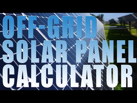Off-grid solar calculator on an excel spreadheet