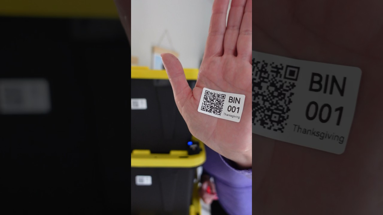 📦 Create EASY custom labels for your bins and boxes!  #qrcodes #diy