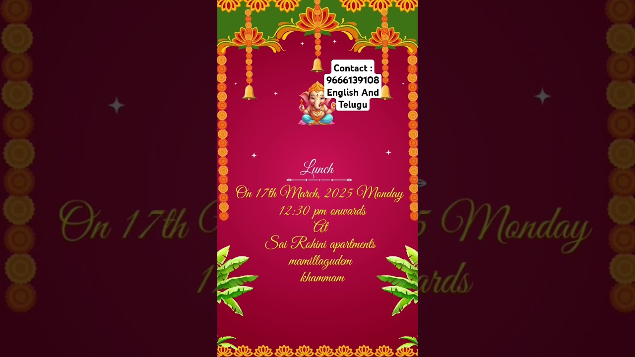 Upanayanam Invitation